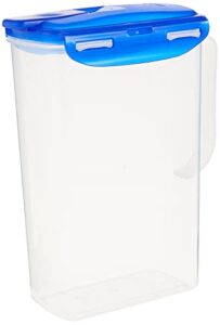 lock&lock lock & lock aqua fridge door flip top lid, 2 litres, semitransparent water jug, 8.5-cup, transparent