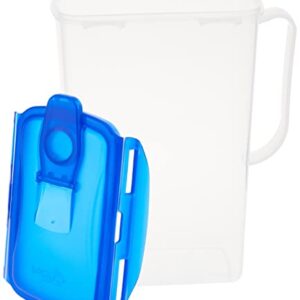 LOCK&LOCK Lock & Lock Aqua Fridge Door Flip Top Lid, 2 litres, Semitransparent Water Jug, 8.5-cup, Transparent