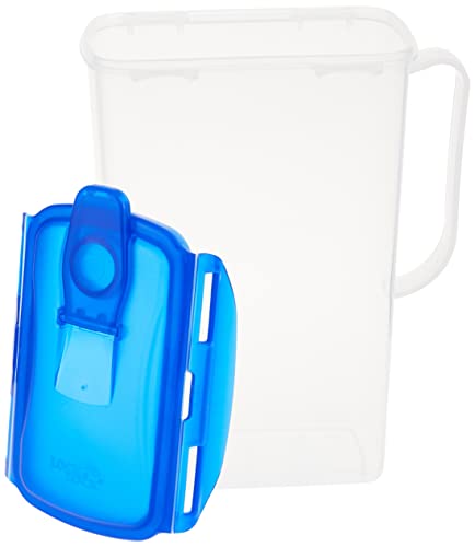 LOCK&LOCK Lock & Lock Aqua Fridge Door Flip Top Lid, 2 litres, Semitransparent Water Jug, 8.5-cup, Transparent