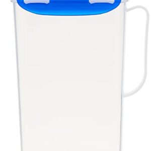 LOCK&LOCK Lock & Lock Aqua Fridge Door Flip Top Lid, 2 litres, Semitransparent Water Jug, 8.5-cup, Transparent