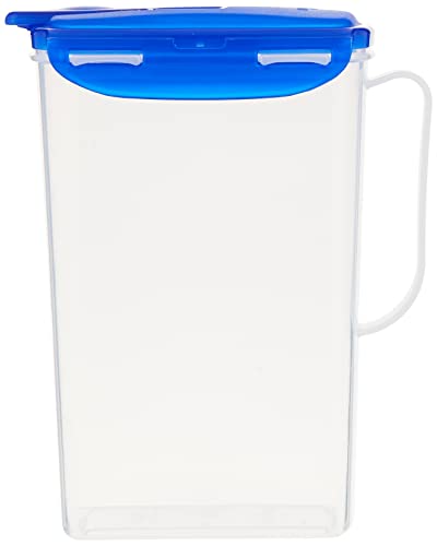 LOCK&LOCK Lock & Lock Aqua Fridge Door Flip Top Lid, 2 litres, Semitransparent Water Jug, 8.5-cup, Transparent