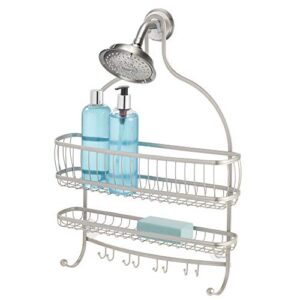 idesign york lyra jumbo hanging shower organizer – 16″ x 4″ x 22.5″, satin