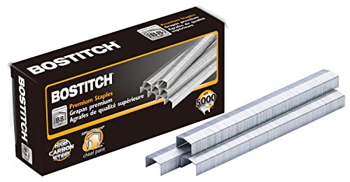 Bostitch B8 PowerCrown 0.25 Inch Staples, Pack of 5,000 Staples (STCRP21151/4)