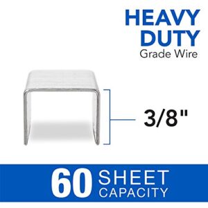 Swingline Staples, Heavy Duty, 3/8" Length, 60 Sheet Capacity, 100/Strip, 1000/Box, 1 Pack (35318), Silver (SWI35318)