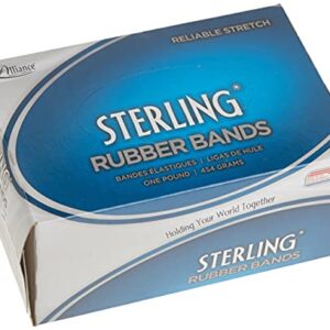 Alliance Rubber 24645 Sterling Rubber Bands Size #64, 1 lb Box Contains Approx. 425 Bands (3 1/2 x 1/4-Inches, Natural Crepe)