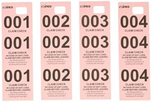 winco coat checks, pink, 500 per box