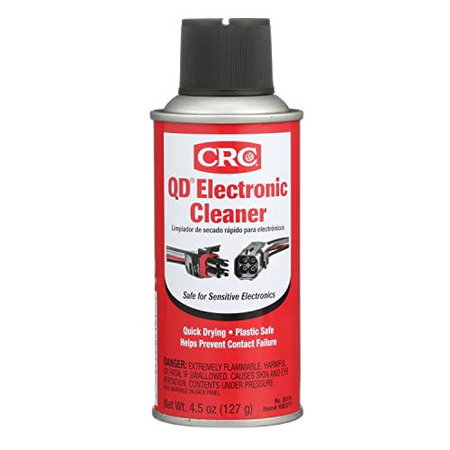 CRC QD Electronic Cleaner 05101 – 4.5 Wt. Oz., Plastic Safe Cleaner, Safe for Sensitive Electronics