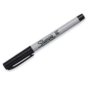 SHARPIE Permanent Markers, Ultra Fine Point, Black, 12 Count