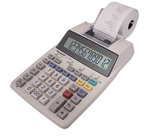 Sharp EL-1750V Two-Color Printing Calculator 2 Lines/Sec 3" Black/Red