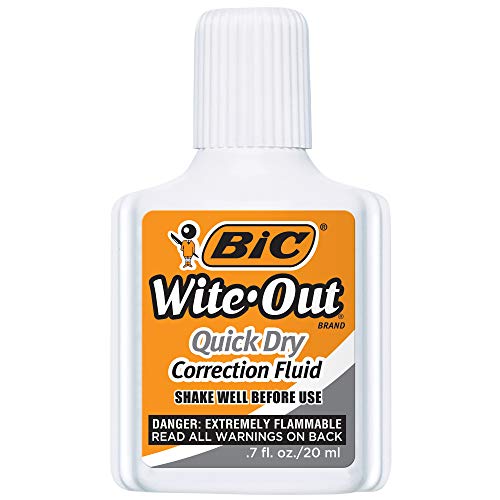 BIC Wite-Out Quick Dry Correction Fluid - 3 Pack (BICWOFQD324)