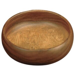 pacific merchants trading acaciaware round calabash bowl, 6-inch by 2-inch