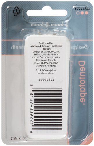 Reach Dentotape Waxed Dental Floss with Extra Wide Cleaning Surface for Large Spaces between Teeth, Unflavored, 100 Yards (Pack of 3)