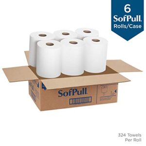 SofPull Regular Centerpull Premium Paper Towel by GP PRO (Georgia-Pacific), White, 28124, 324 Sheets Per Roll, 6 Rolls Per Case