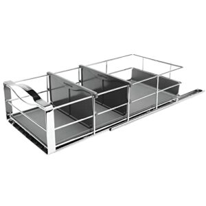 simplehuman 9 inch pull-out cabinet organizer, heavy-gauge steel frame