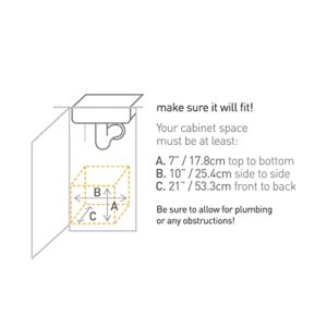 simplehuman 9 inch Pull-Out Cabinet Organizer, Heavy-Gauge Steel Frame