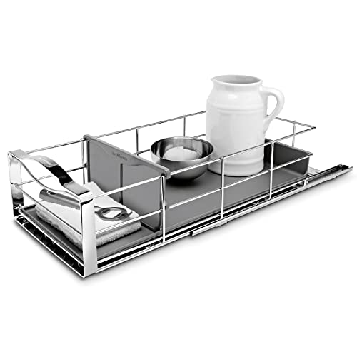 simplehuman 9 inch Pull-Out Cabinet Organizer, Heavy-Gauge Steel Frame