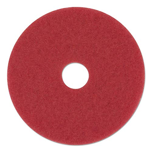 Boardwalk BWK4012RED 12 in. dia. Buffing Floor Pads - Red (5-Piece/Carton)