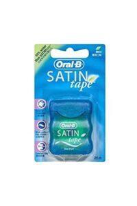 oral-b satin tape dental floss, mint flavor