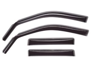 weathertech 82436 dark smoke front/rear side window deflector for lexus es