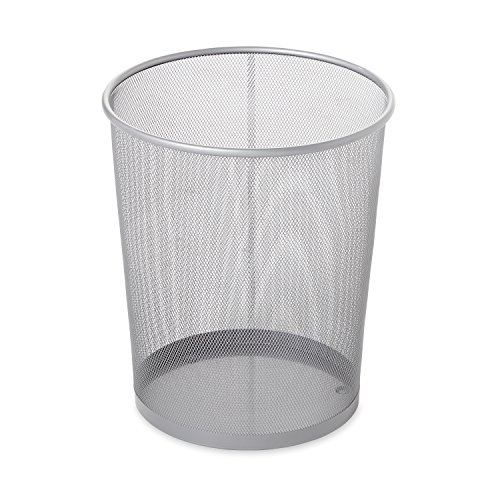 Rubbermaid Commercial Concept Collection Mesh Metal Wastebasket/Trash Can/Bin, 5 GAL, Silver (FGWMB20SLV)