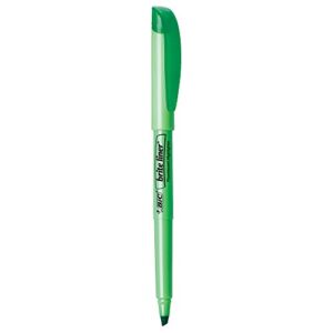 BIC Brite Liner Highlighter, Chisel Tip, Green, 12-Count (BL11-GREEN)