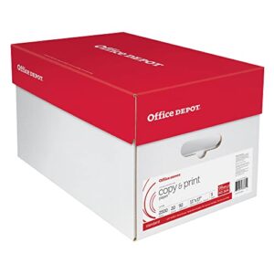 office depot® brand copy & print paper, ledger paper, 20 lb, 500 sheets per ream, case of 5 reams