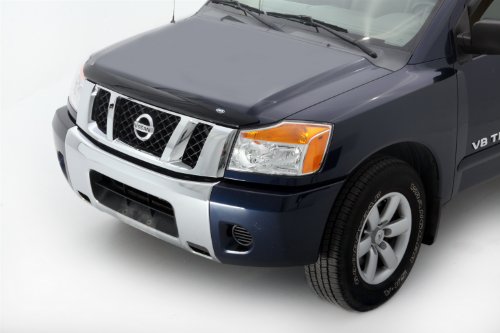 Auto Ventshade [AVS] Hoodflector | Low Profile, Smoke Color | 21904 | Fits 2004 - 2015 Nissan Titan/Armada