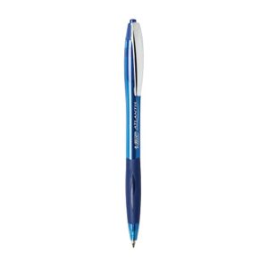 BIC Glide Retractable Ball Pen, Medium Point (1.0 mm), Blue, Comfortable Rubber Grip for Smooth Writing, 12-Count