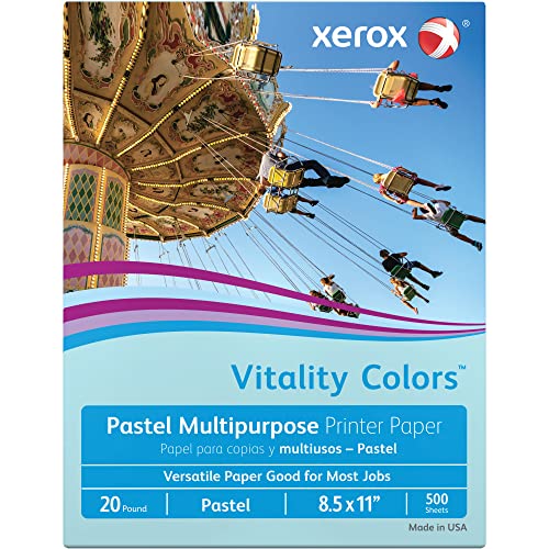 Multipurpose Colored Copy Paper, 20 Lb., 8 1/2in. x 11in., Blue, Ream Of 500 Sheets