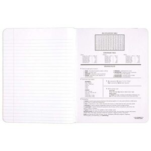 Mead Composition, Wide Ruled Comp Book, Writing Journal Notebook with Lined Paper, Home School Supplies for College Students & K-12, 9-3/4" x 7-1/2", 100 Sheets, Black Marble (09910)