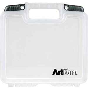 ArtBin 6972AB 10 inch Quick View Deep Base Carrying Case, Portable Art & Craft Organizer with Handle, [1] Plastic Storage Case, Translucent