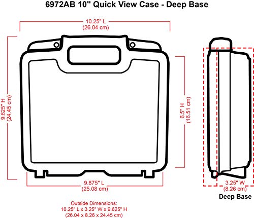 ArtBin 6972AB 10 inch Quick View Deep Base Carrying Case, Portable Art & Craft Organizer with Handle, [1] Plastic Storage Case, Translucent