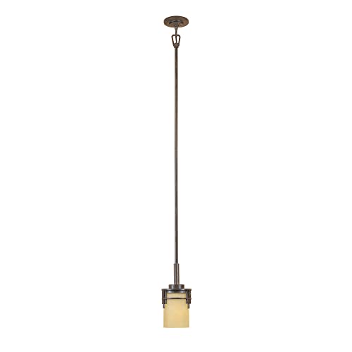 Designers Fountain 82130-WM Mission Ridge 1-Light Mini Pendant, Warm Mahogany