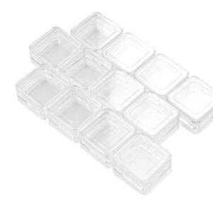 SE 12 Stackable Square Plastic Containers - 8741BB