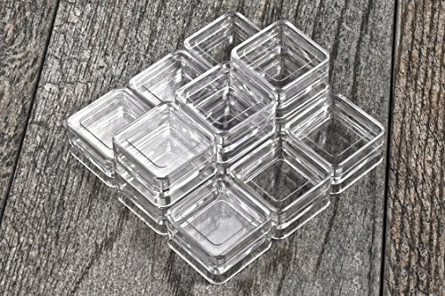 SE 12 Stackable Square Plastic Containers - 8741BB