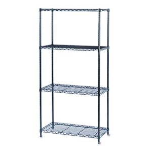 safco products 5276bl commercial wire shelving 36″ w x 18″ d basic unit (extra shelves 5243bl sold separately), black