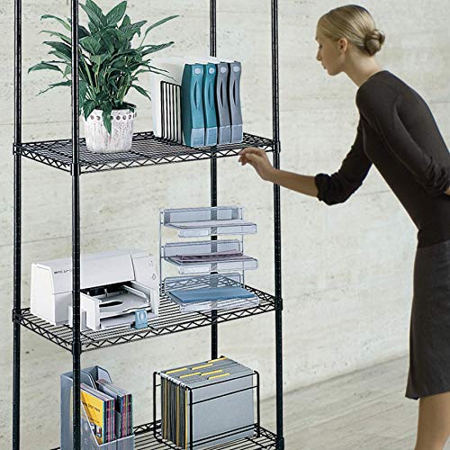 Safco Products 5276BL Commercial Wire Shelving 36" W x 18" D Basic Unit (Extra Shelves 5243BL Sold Separately), Black