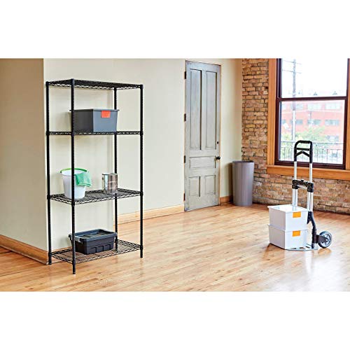 Safco Products 5276BL Commercial Wire Shelving 36" W x 18" D Basic Unit (Extra Shelves 5243BL Sold Separately), Black