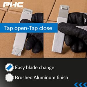 Pacific Handy Cutter Inc. HC100 Handy Box Cutter, Tap Open/Tap Close, 12 per Box, Assorted(Packaging may vary)