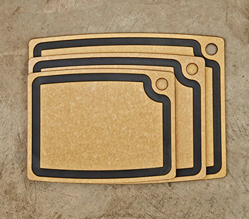 Epicurean Gourmet Series Cutting Board with Juice Groove, 17.5-Inch by 13-Inch, Natural/Slate