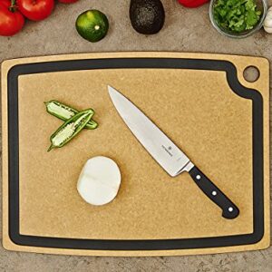 Epicurean Gourmet Series Cutting Board with Juice Groove, 17.5-Inch by 13-Inch, Natural/Slate