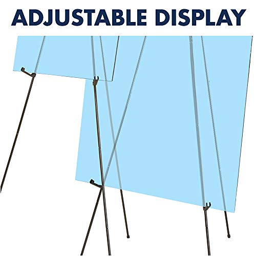 Quartet Instant Easel 63” Stand, Powder Coated Steel Material, Collapsible, Portable Display Stand for Posters, Signs, and Art, Tripod for Home and Office (29E)