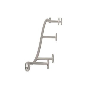 Spectrum Sweep Wall Mount 5-Hook Rack (Satin Nickel) - Wire Storage for Entryway, Bathroom, Backpack, Coat, Jacket, Purse, Belt, Robe, & More/Home Décor & Apartment Essential