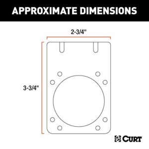 CURT 58291 Vehicle-Side Trailer Wiring Harness Mounting Bracket for 7-Way RV Blade