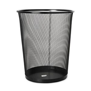 rolodex mesh round wastebasket, 11-1/2 diameter x 14-1/4 h, black (22351)