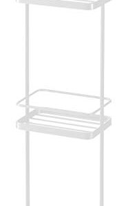 Yamazaki Home Wire Standing Bath Shelf Baskets | Steel | Tall | Shower Caddy, White