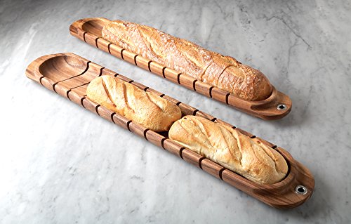 Ironwood Gourmet Avignon Baguette Miter, Acacia Wood 1.75 x 3.5 x 26.25 inches