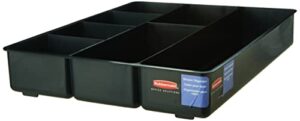 rubbermaid extra deep desk drawer director tray, plastic, 11.875 x 15 x 2.5 inches, black