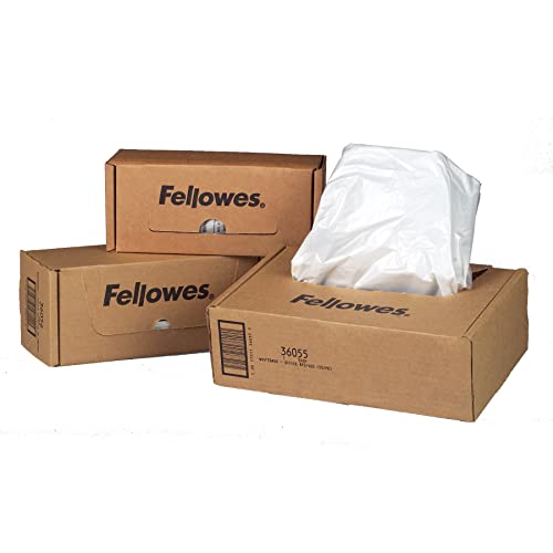 Fellowes Powershred Shredder Bags for 125/225/2250 Series Shredders, 50 Bags & Ties (36054)