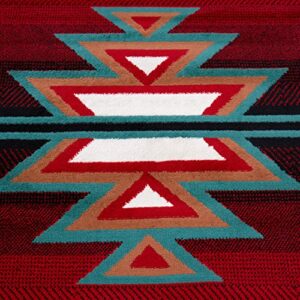 Home Dynamix Sagrada Southwest Area Rug , 7'8" x 10'7" inch , Black/Red/Ivory